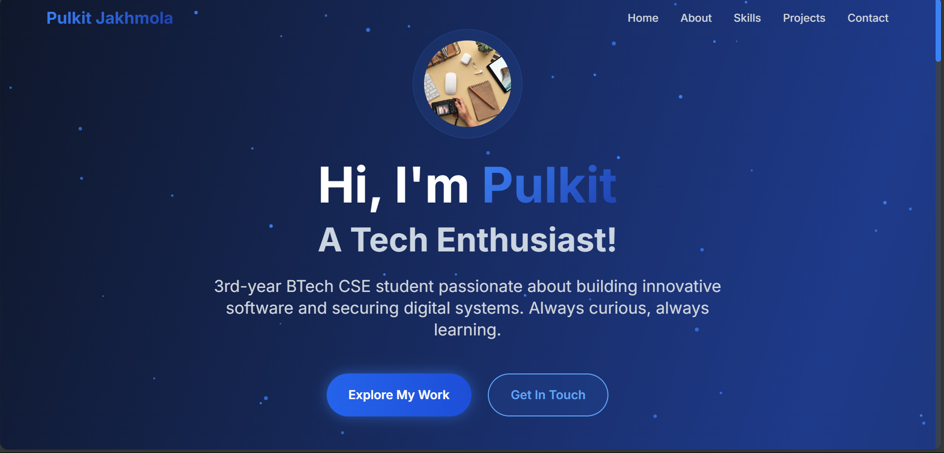 Pulkit Jakhmola - Tech Enthusiast | Portfolio
